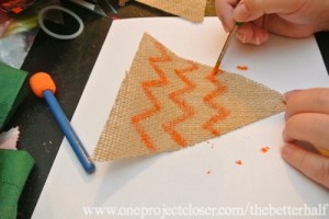 Fall Burlap Mantel Bunting/Banner