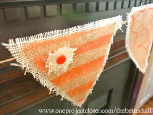 Fall Burlap Mantel Bunting/Banner
