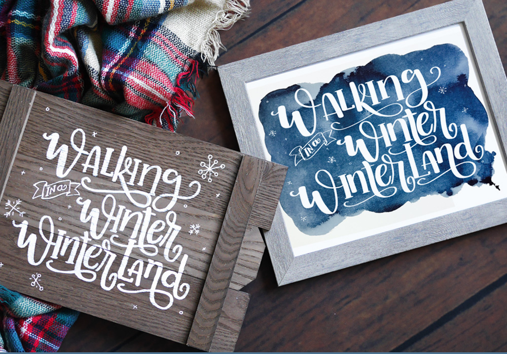 Winter Wonderland Printable + Wood Sign Tutorial