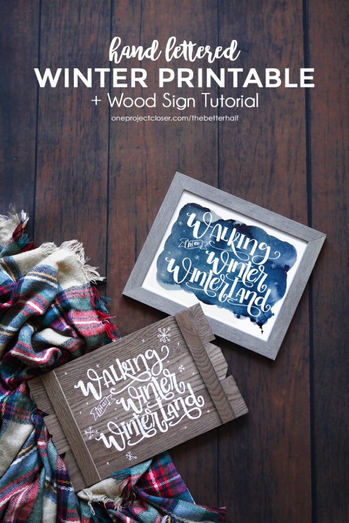 Winter Wonderland Printable + Wood Sign Tutorial