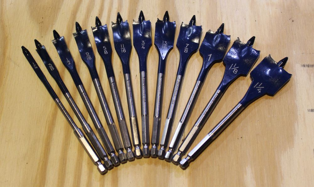 Bosch Daredevil High Carbon Steel Standard Spade Bit Set (12-Piece)