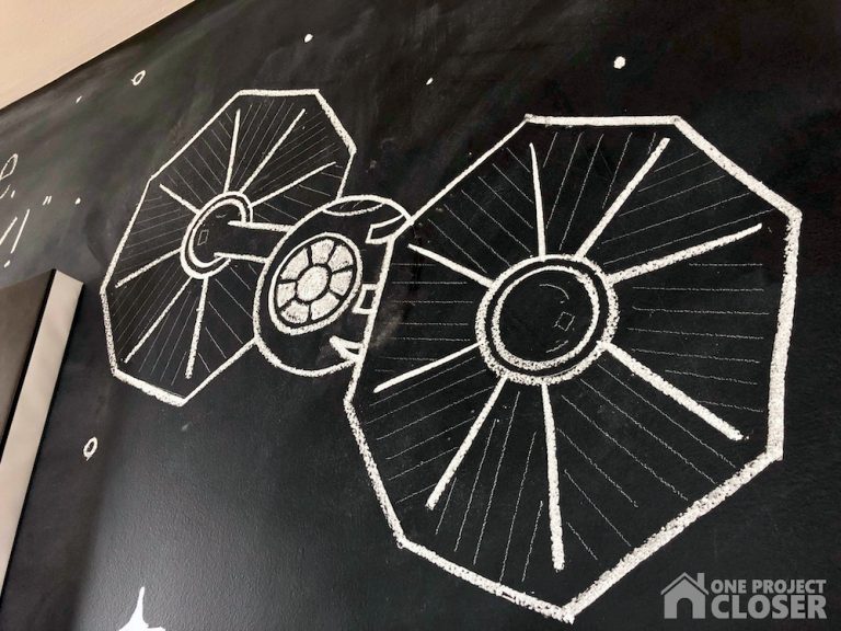 Simple DIY Star Wars Chalkboard Art Wall