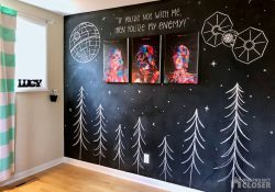 Simple DIY Star Wars Chalkboard Art Wall